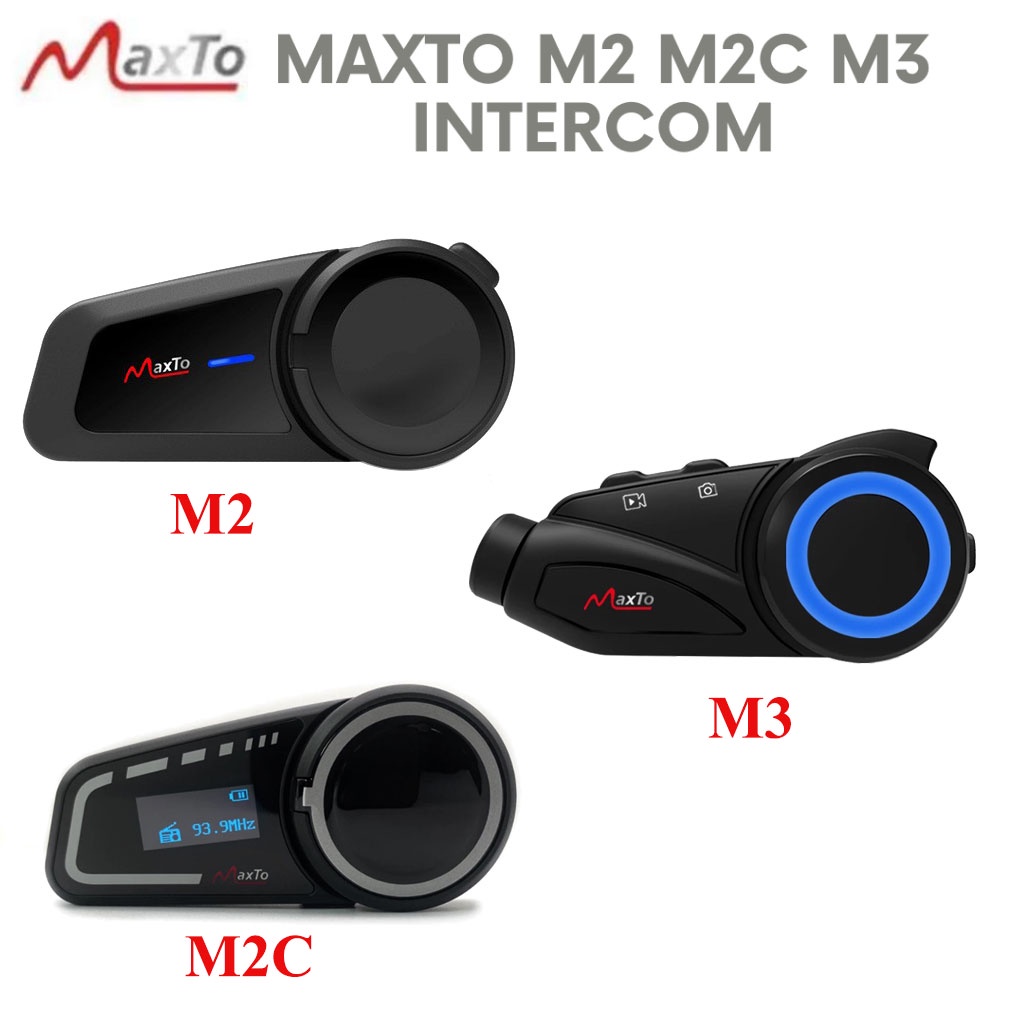 Maxto M3 M2 M2C Motorcycle Helmet Intercom 6 Riders Talking Group Interphone | Shopee Malaysia