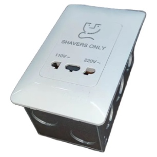 OMNI Shaver Receptacle Outlet with Utility Box 68mA 220V 15W - DSR-502 ...