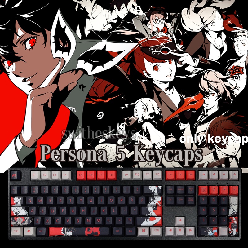 108 Keys Persona 5 Amamiya Ren Anne Keycaps Anime Cherry Profile PBT ...