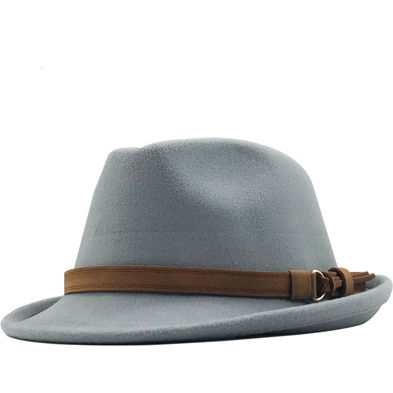 New Wool Women Men Fedora Hat For Winter Autumn Elegant Lady Gangster ...