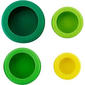 Food Huggers 4pc Reusable Silicone Food Savers | BPA Free & Dishwasher ...