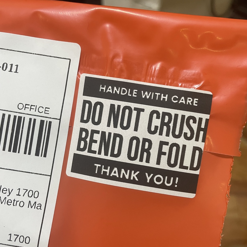 DO NOT FOLD Thermal Packaging Sticker Label | Shopee Malaysia