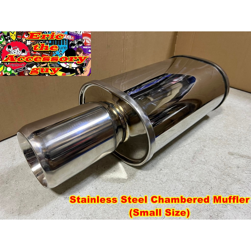 Stainless Steel Chambered Muffler (Compact Sport Design) | Shopee Malaysia