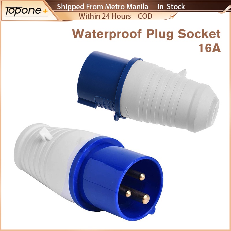16A Industrial Plug 2P+E IP44 Electrical Connector Male Waterproof ...