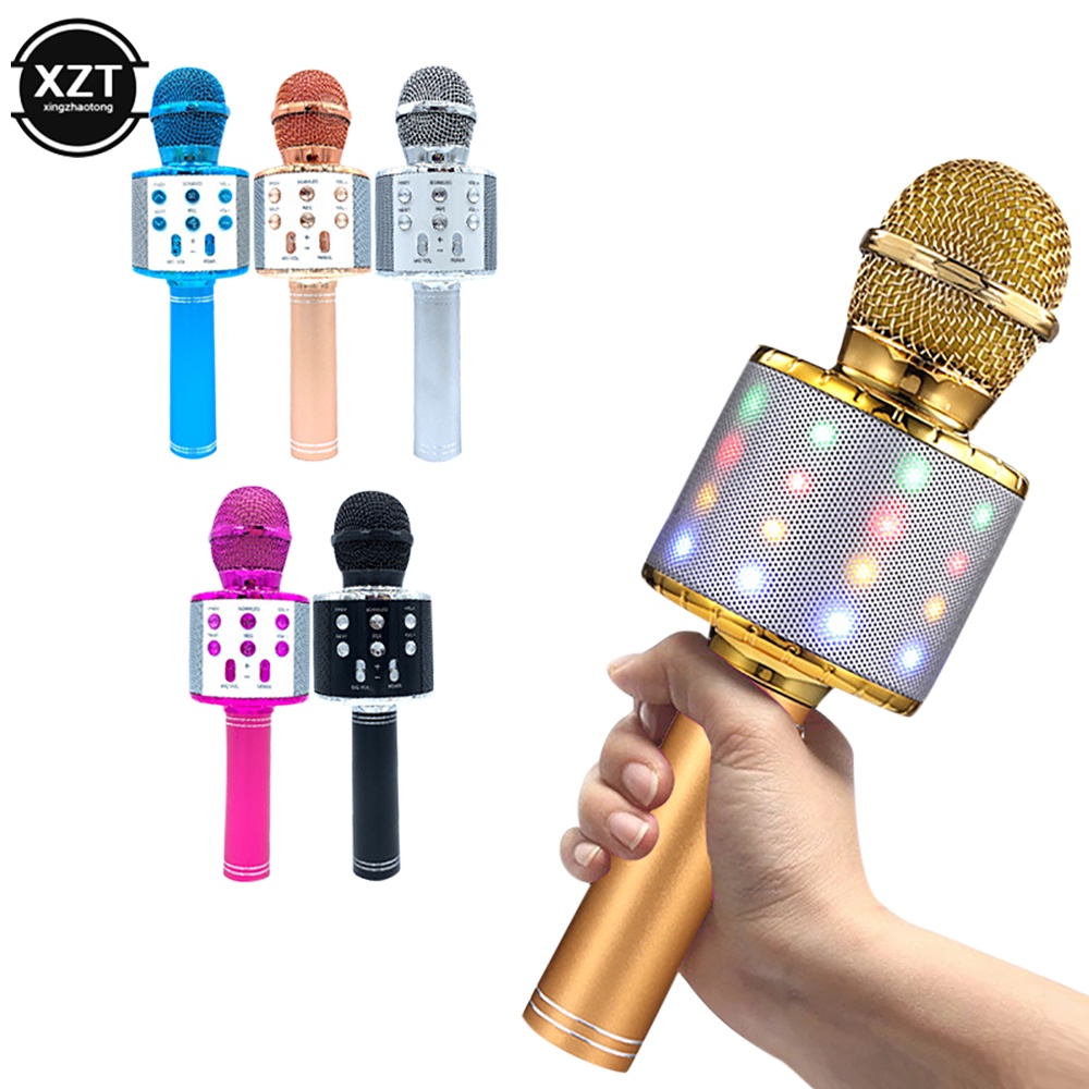 WS858 Wireless Bluetooth Microphone Karaoke Speaker Microphone For ...
