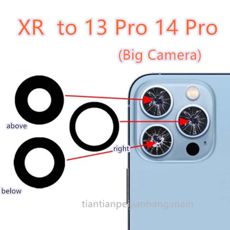 DIY camera Lens For XR Like to 13 Pro 14 Pro (Big Camera) | Shopee Malaysia