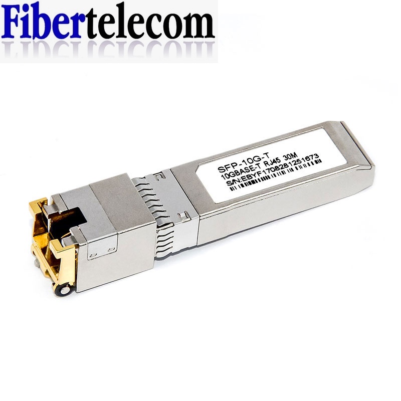 10G RJ45 Copper SFP Transceiver Module 10GBase-Tx Ethernet Gpon Olt Fiber Optic FTTH Compatible ...