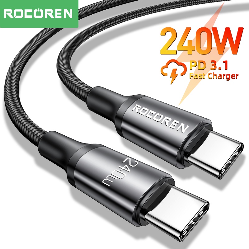 Rocoren USB Type C To USB C Cable PD 3.1 5A Fast Charging Charger USBC ...