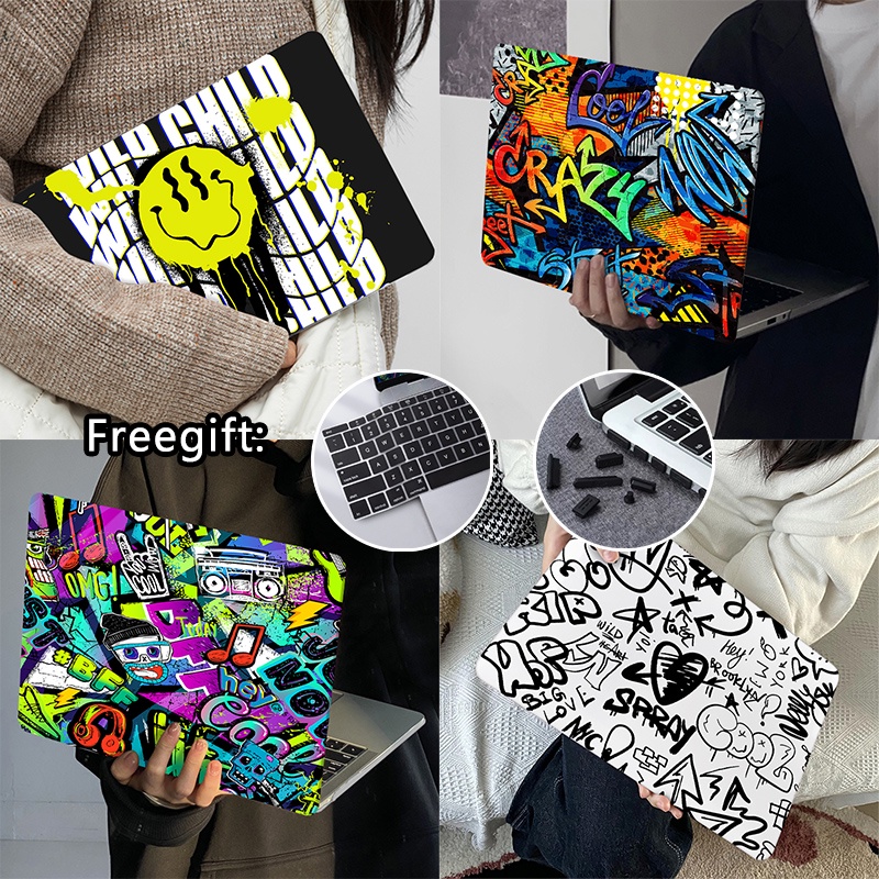 Abstract Graffiti Painting Case with Keyboard Cover + Dust Plug for ...