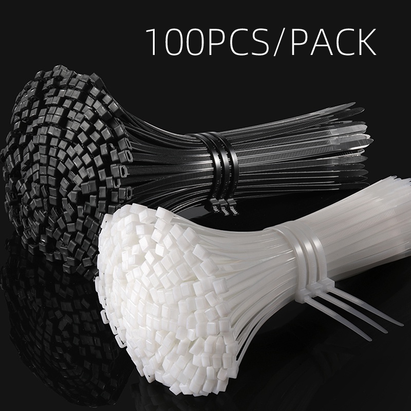 100pcs Nylon Cable Tie Self Locking Zip Ties Multipurpose Strap Tools bind | Shopee Malaysia