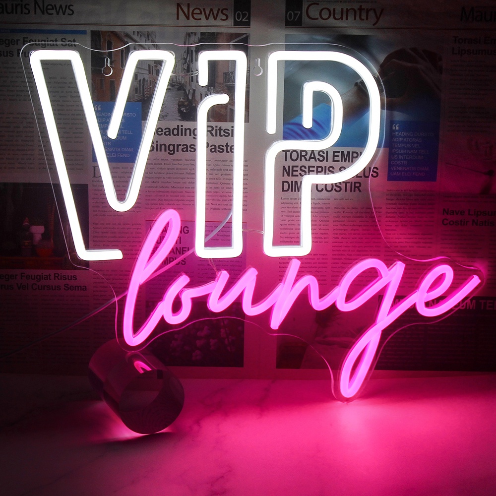 Neon Sign VIP Lounge Led Neon Lights Wall Decor for Club Bar Restaurant ...
