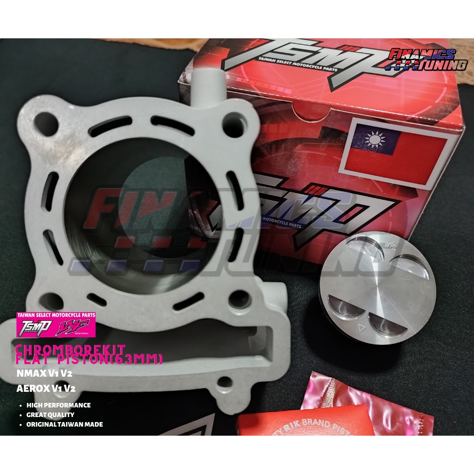 NMAX AEROX CYLINDER BLOCK 63MM FLAT PISTON TRF WF TSMP NMAX V2 2020 ...