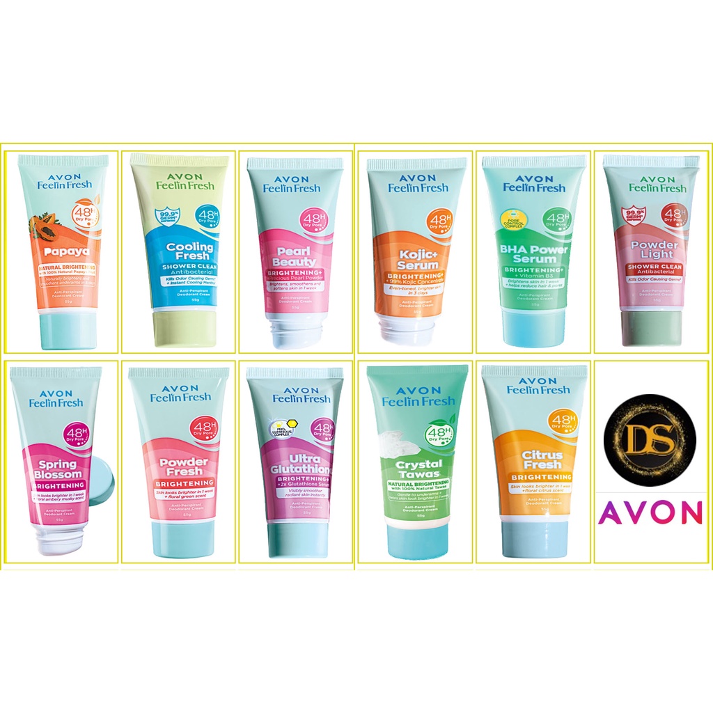 AVON FEELIN' FRESH QUELCH WHITENING DEO CREAM (55grms) | Shopee Malaysia