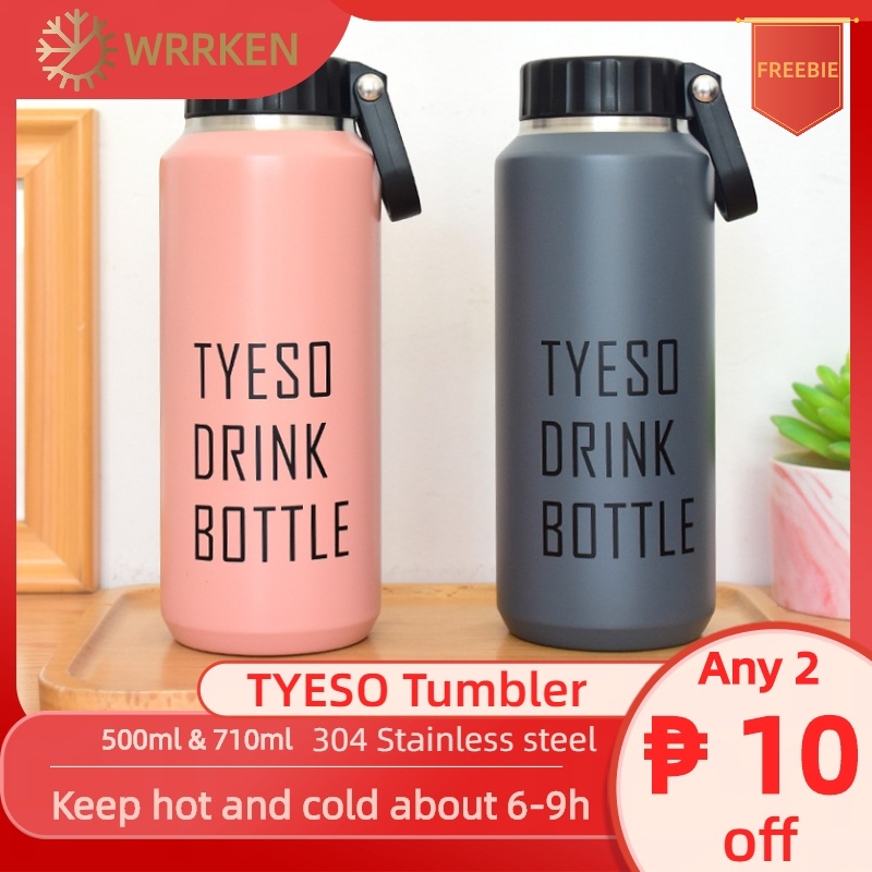 Tyeso Stainless steel Thermos Vacuum Tumbler Insulate Vacuum Cup Water bottle leakproof 500ML ...