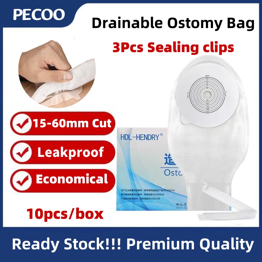10pcs One Piece System Colostomy Stoma Bag Pouch Ileostomy Ostomy Bag