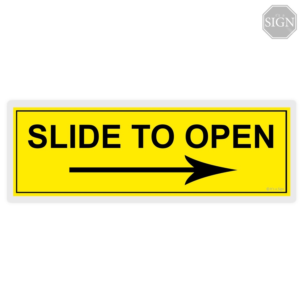 Slide to Open Door - Laminated Signage - It's a Sign | Shopee Malaysia