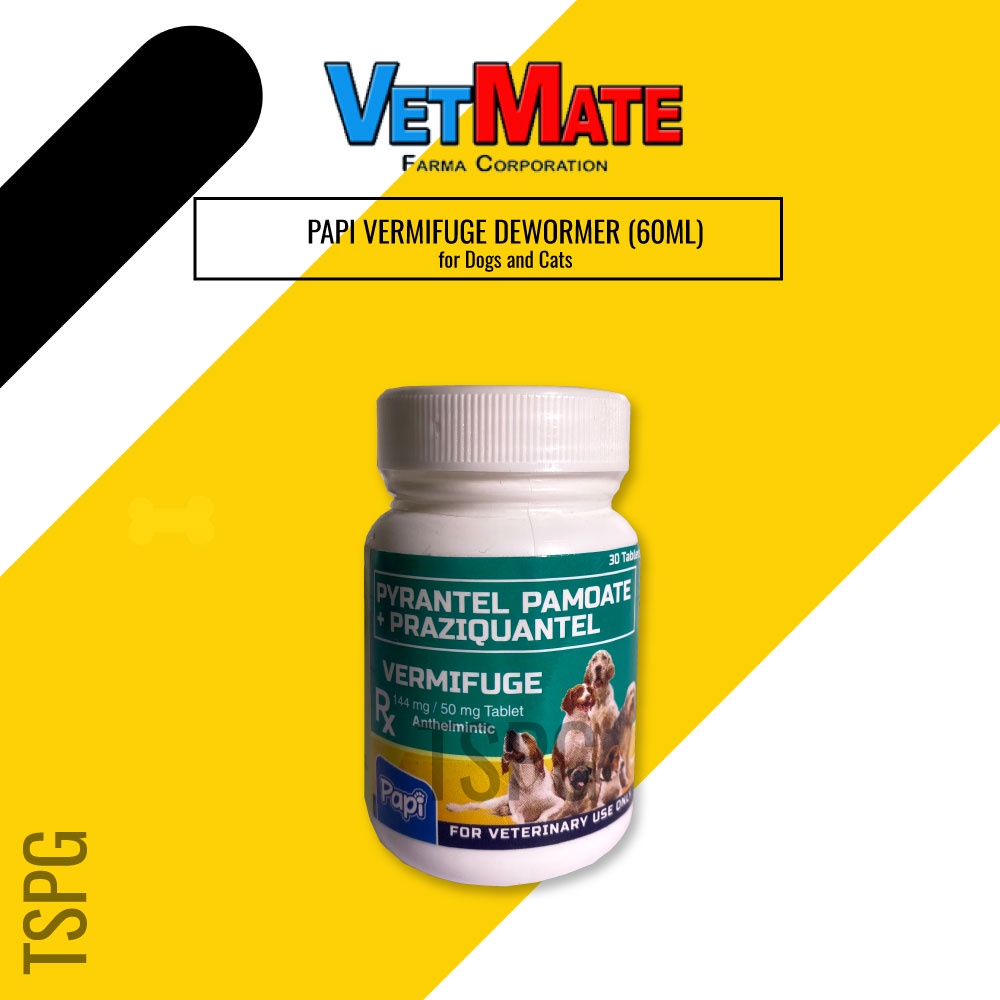Papi Vermifuge tablet Dewormer for Dogs and Cats per tablet (Tingi ...