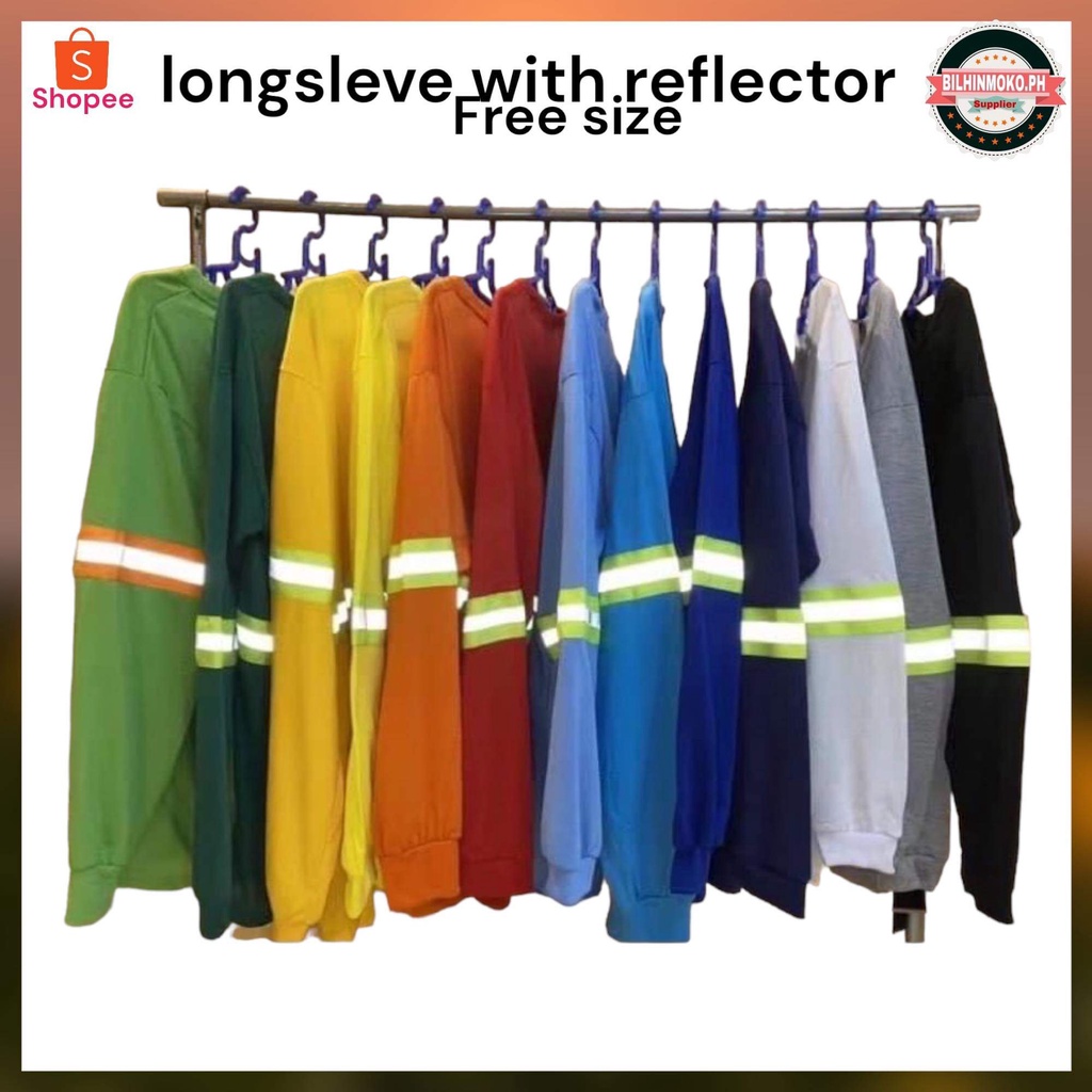long sleeve safety reflector stripe construction workers | Shopee Malaysia