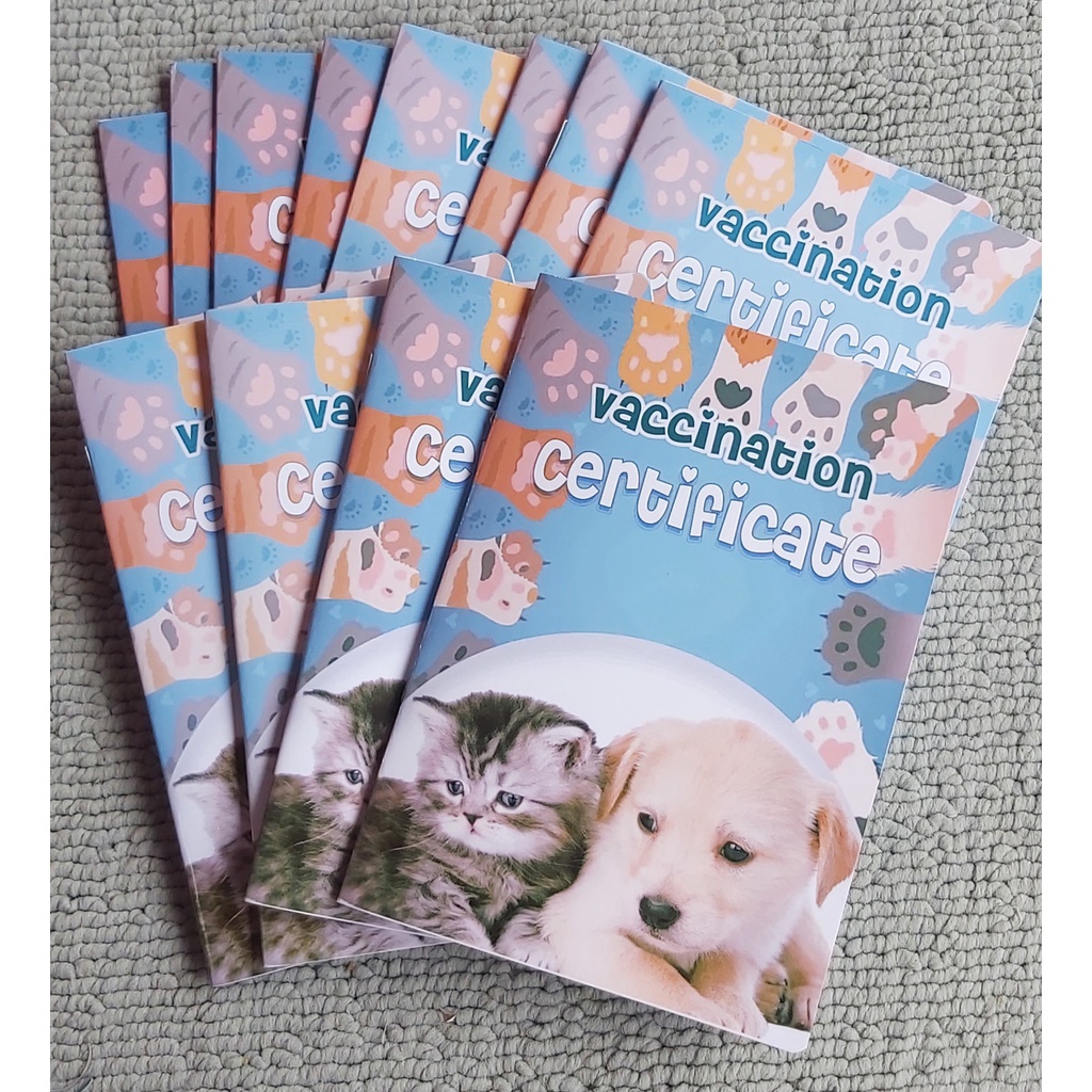 Pet Vaccination Certificate Card for Dogs and Cats | Shopee Malaysia