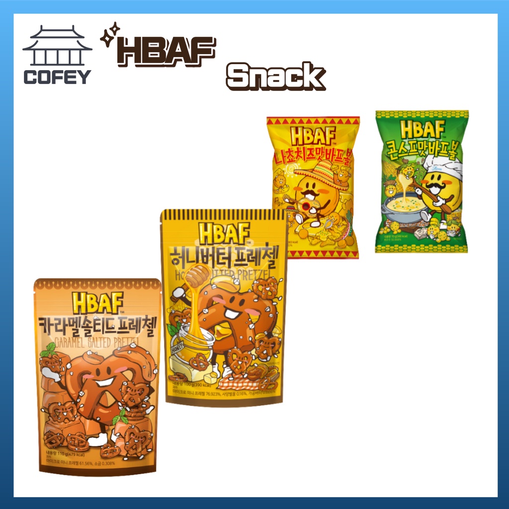[HBAF] Korean Snak / 4 Flavors / Nacho Cheese, Corn Soup Taste Barf ...