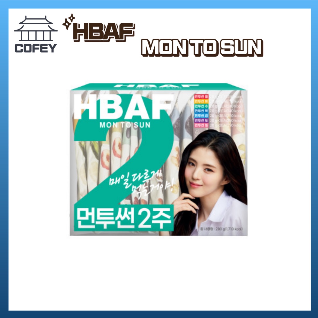 [HBAF] Koran Snack / Mon To Sun Daily Nuts for Two Weeks (14 packs) | Shopee Malaysia