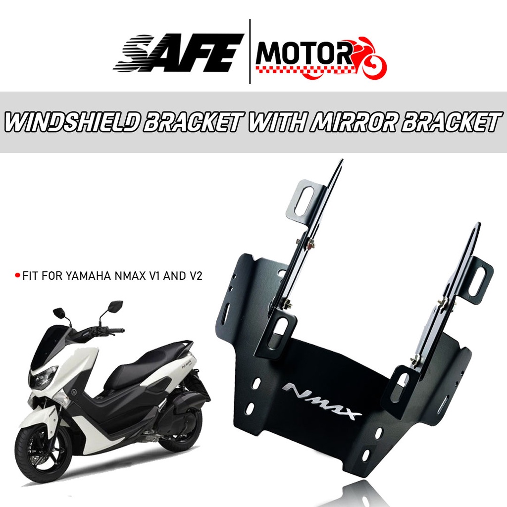 NMAX 155 v1 v2 Side Mirror Bracket Windshield Bracket With Bolt can ...
