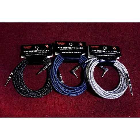 SQOE 3 meter and 6 meters Guitar Cable Heavy Duty ( L-Type ) ASSORTED ...