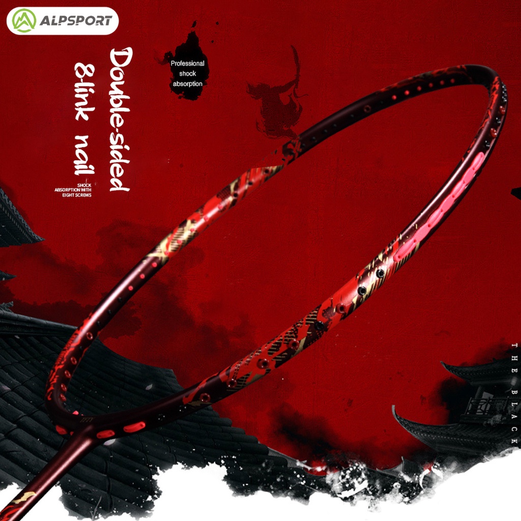 ALP XAJH-TFTY Series 4U Max 32Lbs 100% Full Carbon Fiber Pro Badminton ...