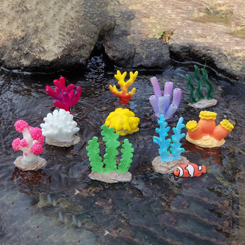 Artificial Aquarium Mini Coral Reef Decoration Fish Tank Underwater ...