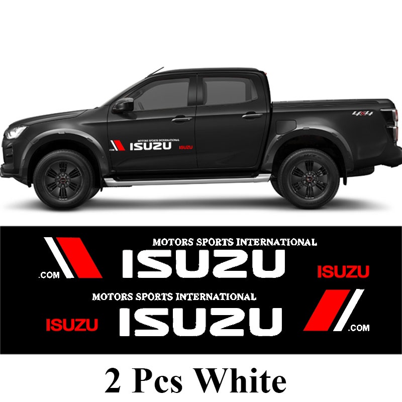 x2 2PCS ISUZU DMAX MUX Door Side Stickers Creative Auto Body Decals ...