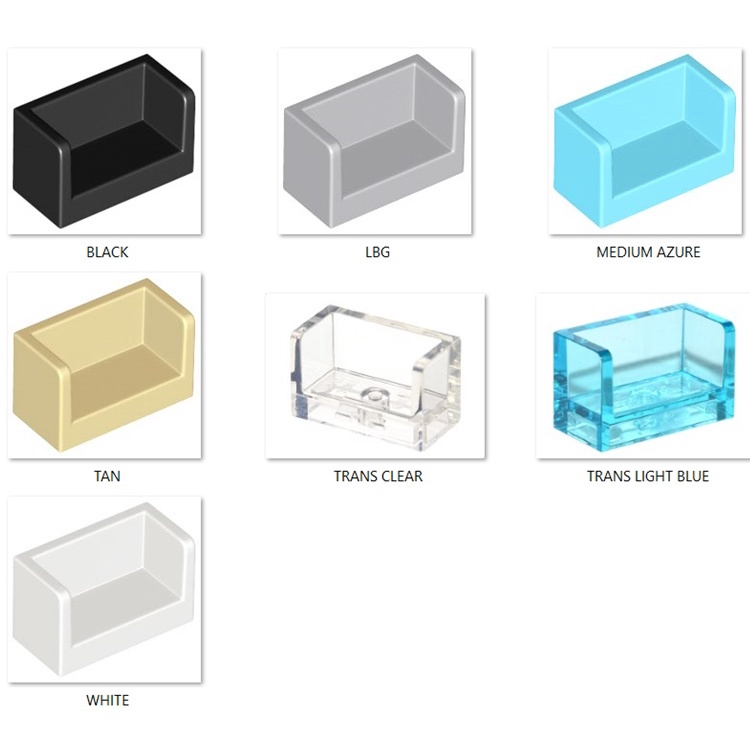LEGO Part: Panel 1x2x1 with Rounded Corners and 2 Sides | Shopee Malaysia