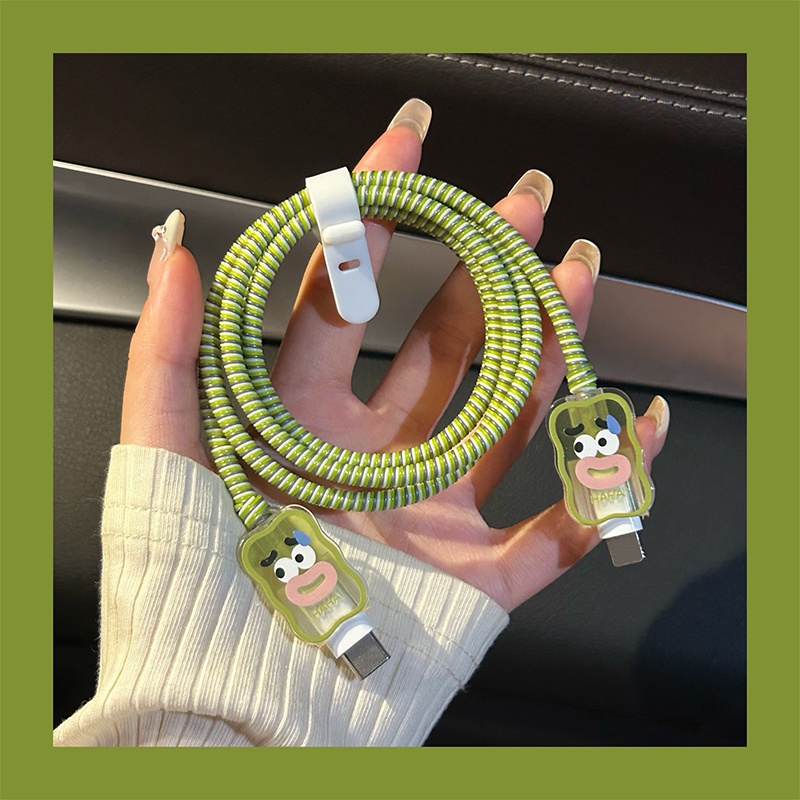4Pc/Set Cartoon Cable Protector Wire Protector Compatible for iP 20W ...