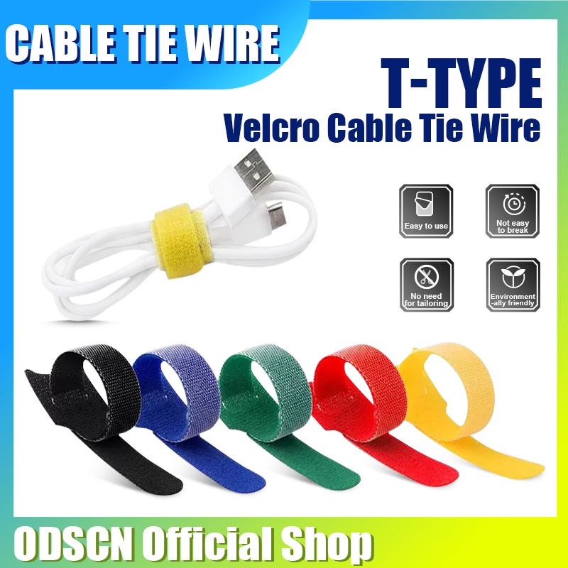 ODSCN T-Type Velcro Cable Tie Wire Storage Cable Computer Data Cable ...