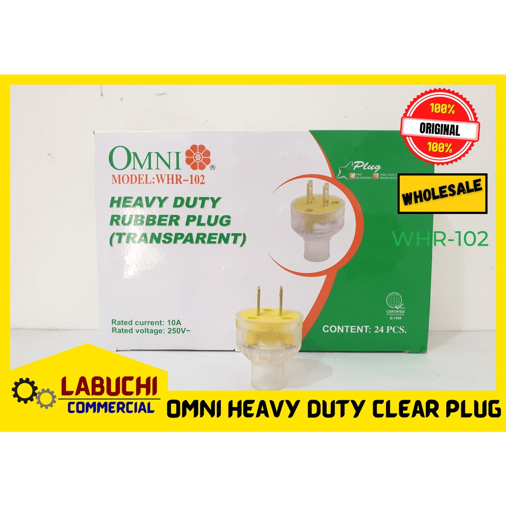 OMNI CLEAR RUBBER PLUG WHR-102 HD | 1 BOX - 24 PCS | Shopee Malaysia