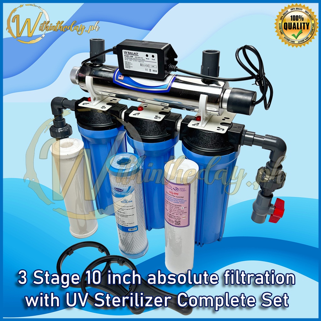 Drinking 3 4 Stage Water Filter Complete Set Housing Absolute ...