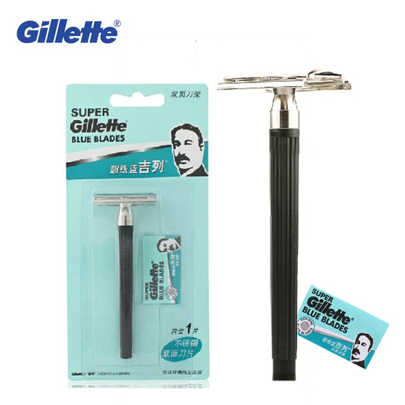 Gillette Razor Super Blue Straight Razor Men Razor Blades Stainless ...