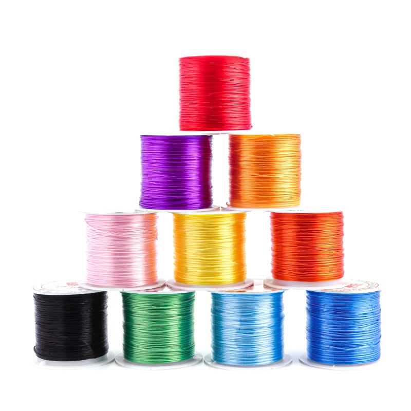 50 yards/roll 0.8mm colorful elastic bungee cord elastic for DIY ...