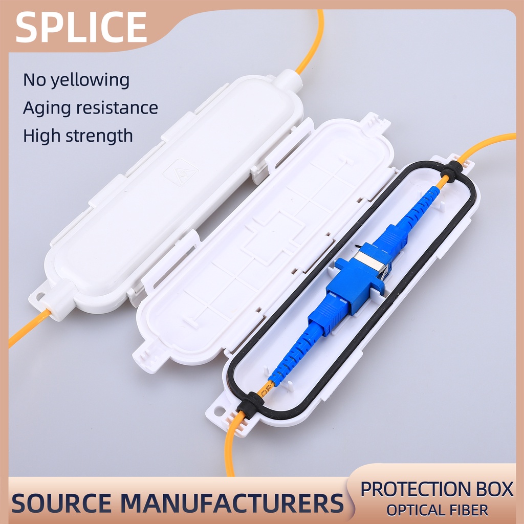 FTTH 1 Core Drop Cable Splicing Protective Sleeve SC Adapter Connection ...