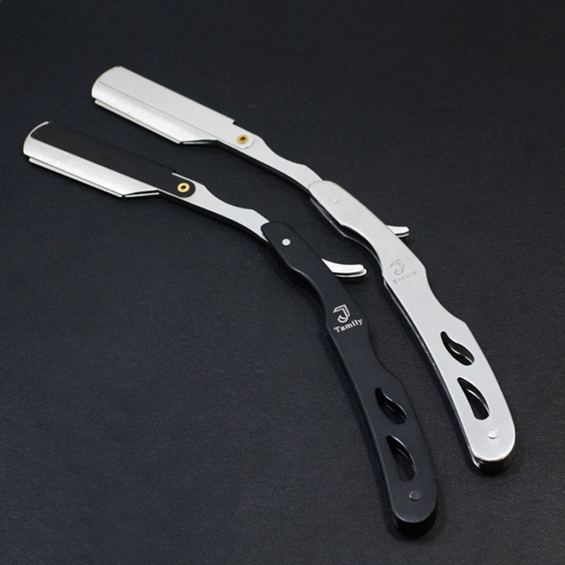 Vintage Straight Razor Folding Shaver for Men Foldable Handle Stainless ...