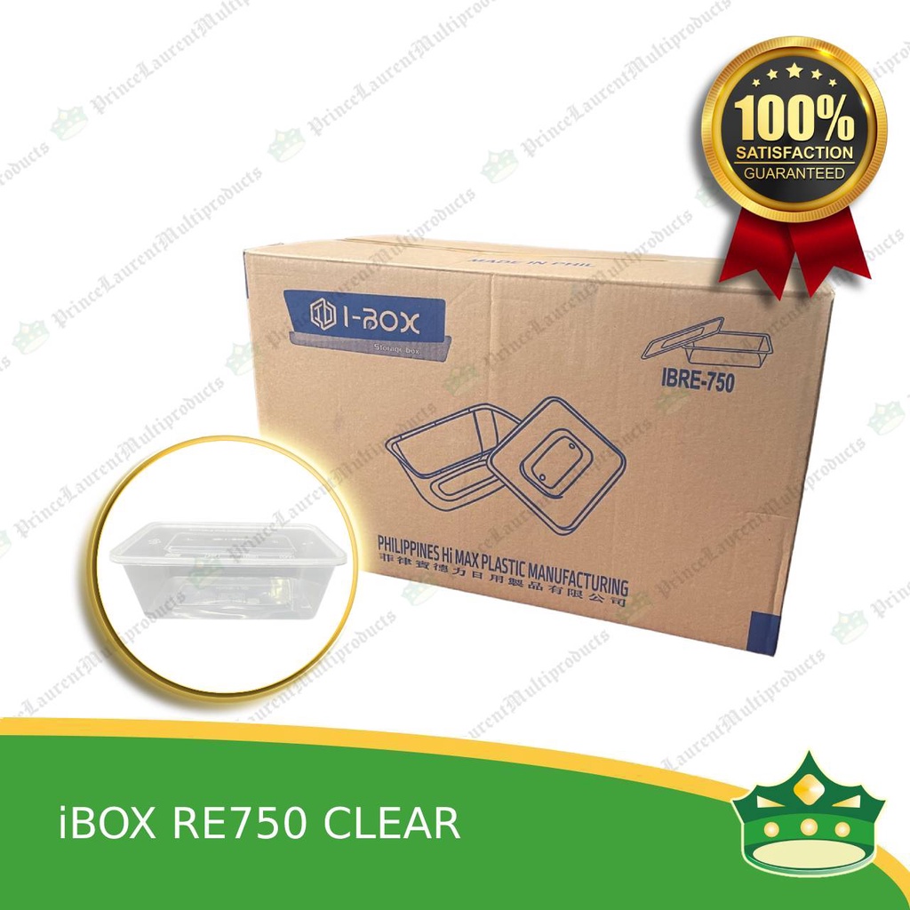 [300 pcs] IBOX brand re750 CLEAR microwavable plastic rectangular ...