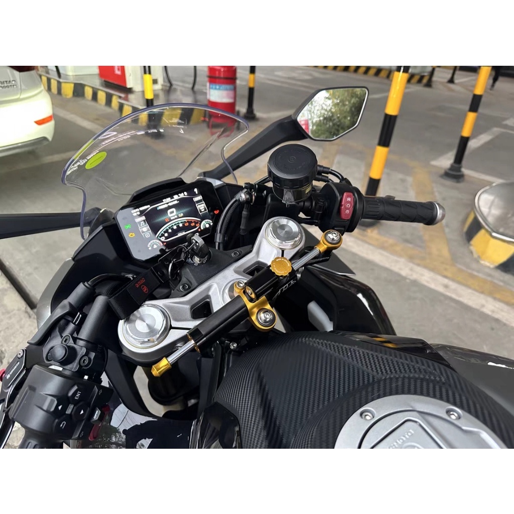 CFMOTO 450SR steering damper handle bar stabilizer carbon fiber ...