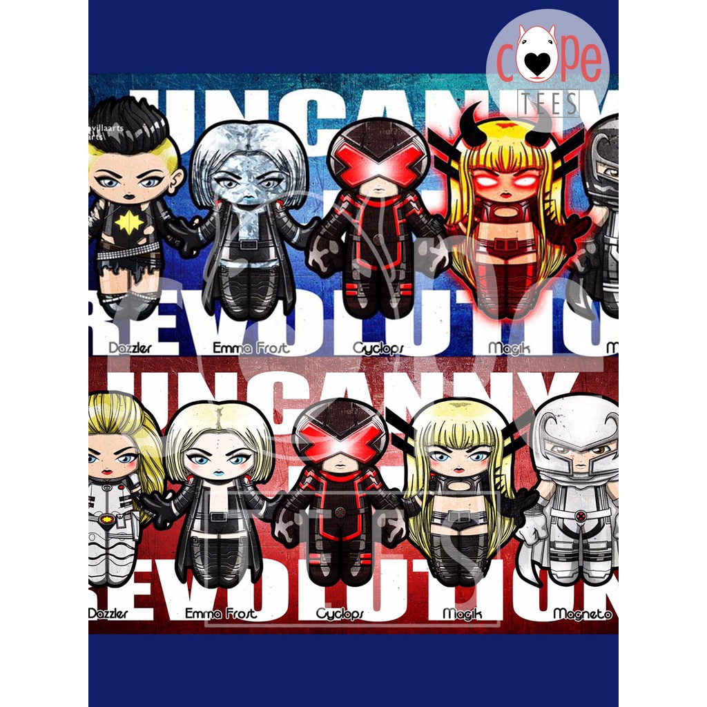 COMFY T-Shirt (1) X-Men Revolution Chibi Magneto Dazzler Jubilee Magik ...