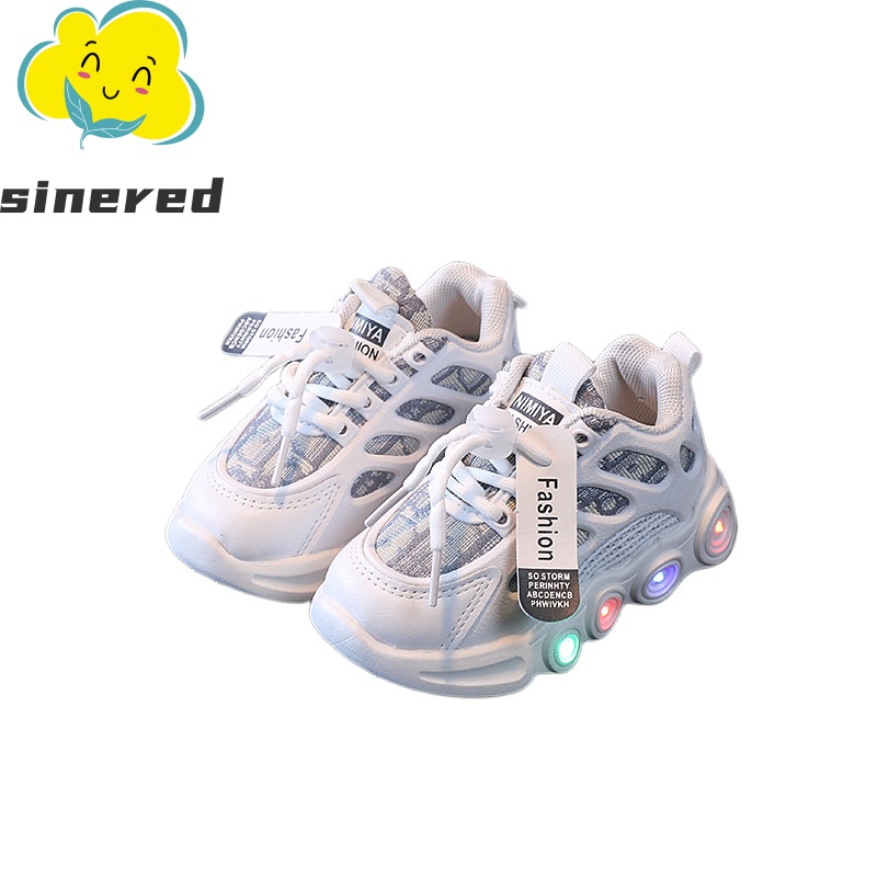 Sinered children's alphabet webbing mesh breathable shoes LED fashion ...