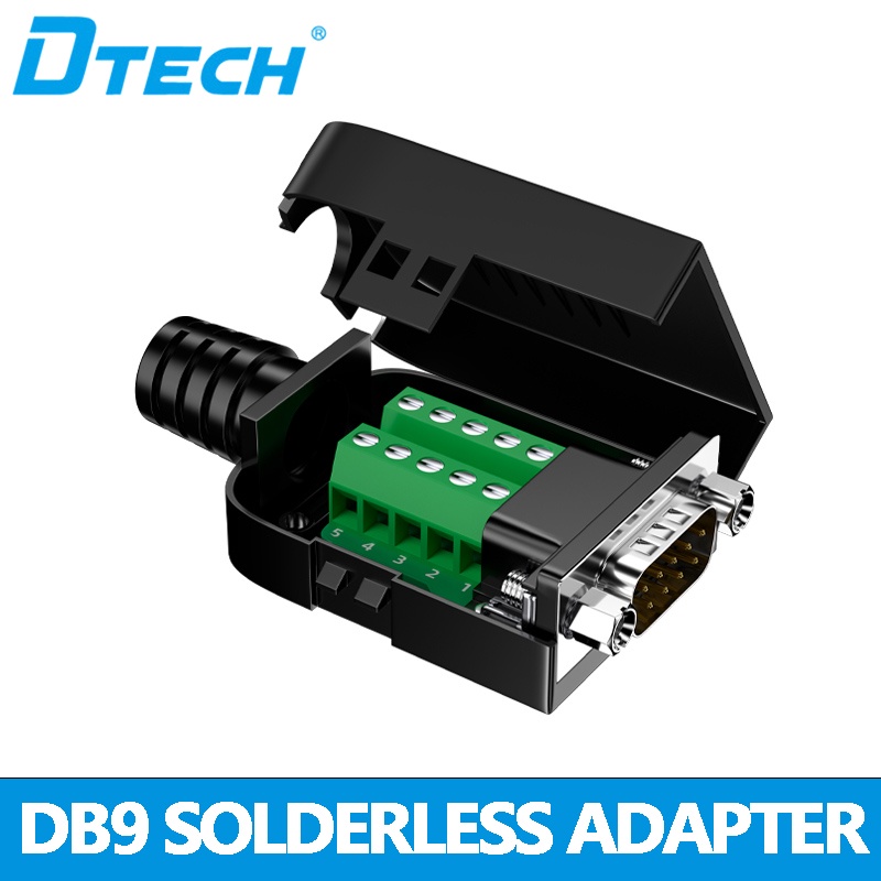 DTECH 9P Male / Female DB9 D-Sub Solderless Connector 9 Pin Serial Port Dsub RS-232 RS232 RS485 ...
