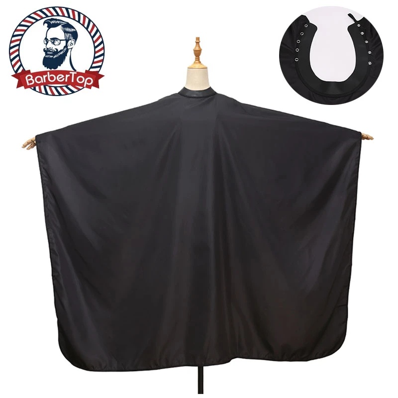Barbertop Haircut Cloth Salon Waterproof Barber Black Cape Hairdresser ...