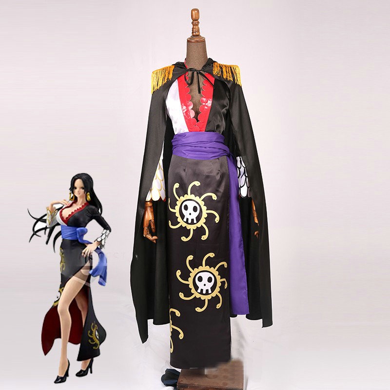 ONE PIECE Boa Hancock Cosplay Costume Custom size Black tops and skirt ...