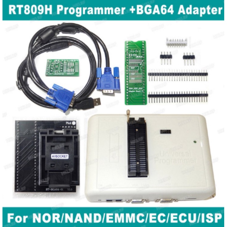 Original Edid Cable RT809H USB Programmer EMMC-Nand Extremely Universal WITH CABELS Programming ...