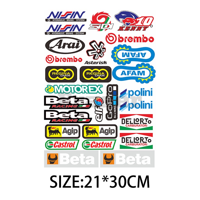 Motorcycle Body Sticker Motogp vinyl Helmet Electric Vehicle Auto Parts ...