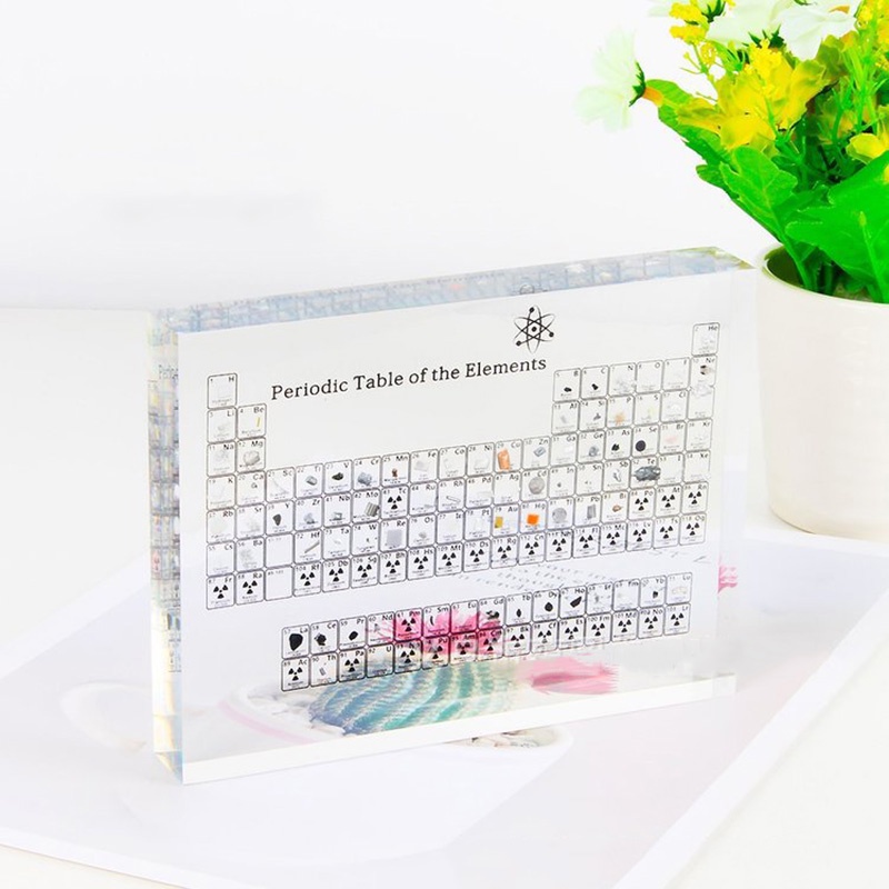 Acrylic Periodic Table Display with Real Elements Samples Chemical ...
