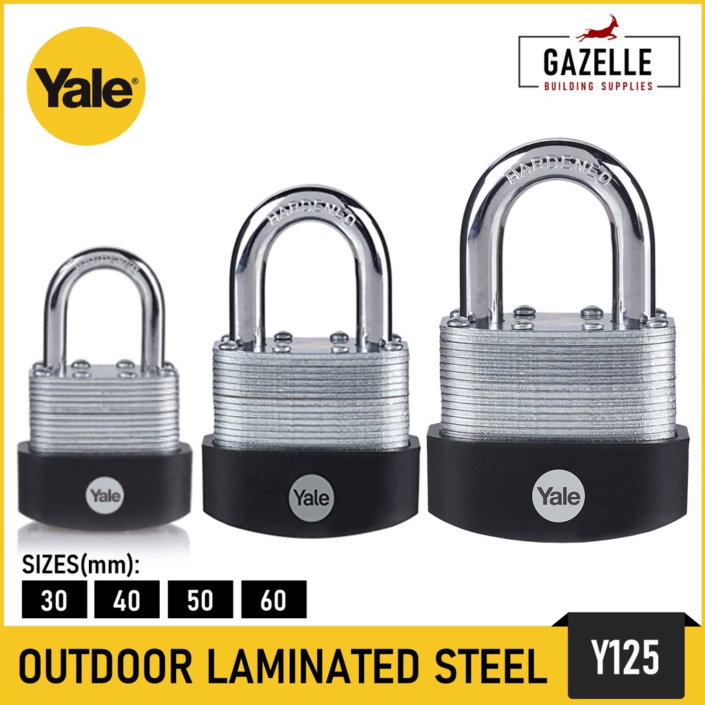 Yale Outdoor Laminated Steel Padlock - 30mm / 40mm / 50 / 60 (Keyed ...